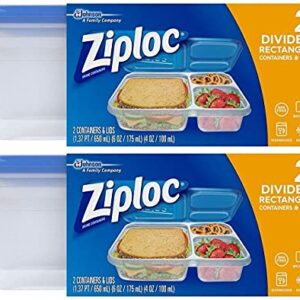 Ziploc Divided Rectangle (Pack Of 2) - PACK OF 2