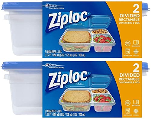 Ziploc Divided Rectangle (Pack Of 2) - PACK OF 2