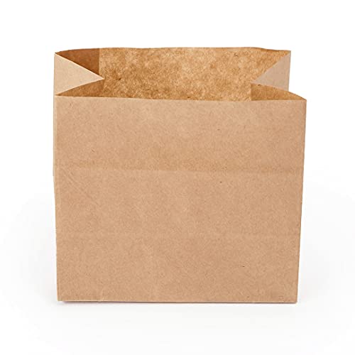 Bag Tek 4.25" x 2.5" x 3.75" Paper Bags For Snacks, 100 Large Paper Bag For Foods - Disposable, Greaseproof, Paper Kraft Snack Bags, For Popcorn, Cookies, Fries, And More, Restaurantware