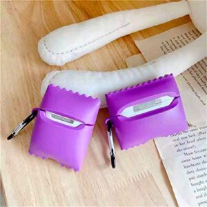 Airpods 2/1 Cute Candy Box, Fashionable Candy Food Series. The Cute 3D Unique Design for Airpods 1/2 is The Best Gift for Boys, Girls, and Men. Airpod case (Takis Purple)