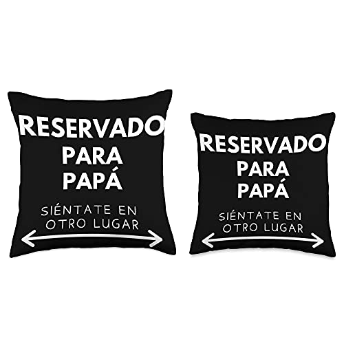 Regalos para Papa Best Gifts Latino Dad Almohada Reservado para Papa Dia del Padre Throw Pillow, 16x16, Multicolor