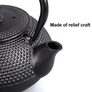 PARACITY Cast Iron Teapot Japanese Tetsubin Coated with Stainless Steel Infuser, Stovetop Tea Kettle for Boiling Hot Water Tea, Mothers Day Gifts from Daughter/ Son 23.5 Oz /700 Ml