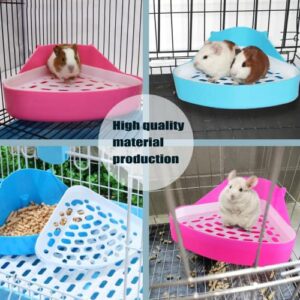 PINVNBY Guinea Pig Litter Box Triangle Potty Trainer Corner Chinchilla Litter Tray Hamster Plastic Corner Toilet Box for Bunny Ferret Small Animal