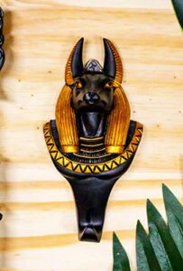 ebros egyptian jackal dog headed anubis god of the dead wall hanger hook decor accent hangers for coats hats leashes backpacks keys decorative organizer on mudroom main entrance