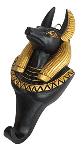 Ebros Egyptian Jackal Dog Headed Anubis God of The Dead Wall Hanger Hook Decor Accent Hangers for Coats Hats Leashes Backpacks Keys Decorative Organizer On Mudroom Main Entrance