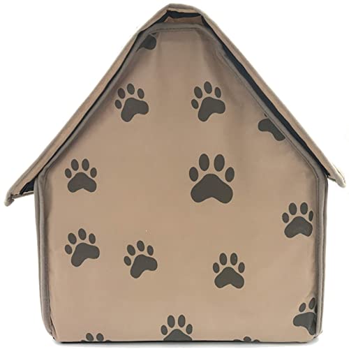 Foldable Small Footprint Pet Bed Weatherproof, Portable Dog House Indoor, Pet Shelter Suitable for Small to Medium Sized Dogs and Cats