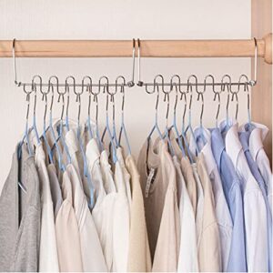 Ismeally Metal Clothes Magic Hangers Closet Wardrobe Space Saving Hangers Organizer Cascading Hangers (5Pcs)