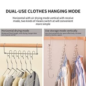 Ismeally Metal Clothes Magic Hangers Closet Wardrobe Space Saving Hangers Organizer Cascading Hangers (5Pcs)