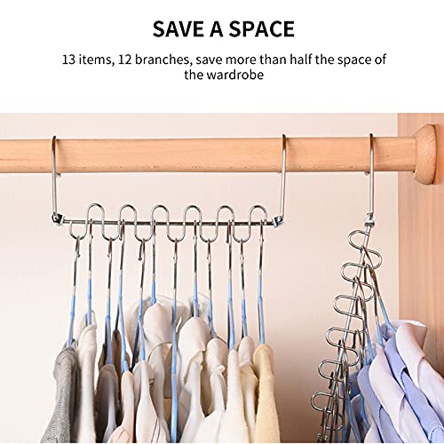 Ismeally Metal Clothes Magic Hangers Closet Wardrobe Space Saving Hangers Organizer Cascading Hangers (5Pcs)