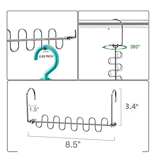 Ismeally Metal Clothes Magic Hangers Closet Wardrobe Space Saving Hangers Organizer Cascading Hangers (5Pcs)