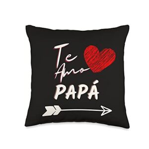 regalos para papa best gifts latino dad te amo almohada para papa father's day throw pillow, 16x16, multicolor