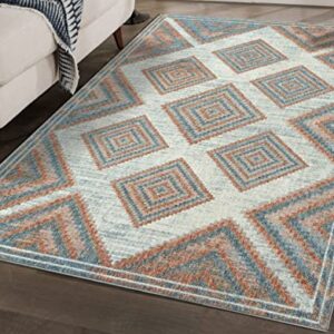 LUXE WEAVERS Patricia Collection 100 Multi 8x10 Modern Geometric Area Rug