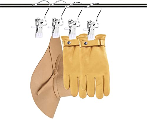 Frezon 15 Pack Boot Hanger for Closet, Laundry Hooks with Clips, Boot Holder, Hanging Clips, Portable Multifunctional Hangers Single Clip Space Saving for Jeans, Hats, Tall Boots, Towels(White)