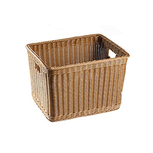 UXZDX Dirty Clothes Basket Household Storage Basket, Handmade Basket Large Plastic Rattan-Like Debris Basket Storage Basket