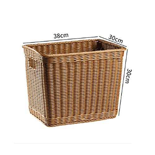 UXZDX Dirty Clothes Basket Household Storage Basket, Handmade Basket Large Plastic Rattan-Like Debris Basket Storage Basket