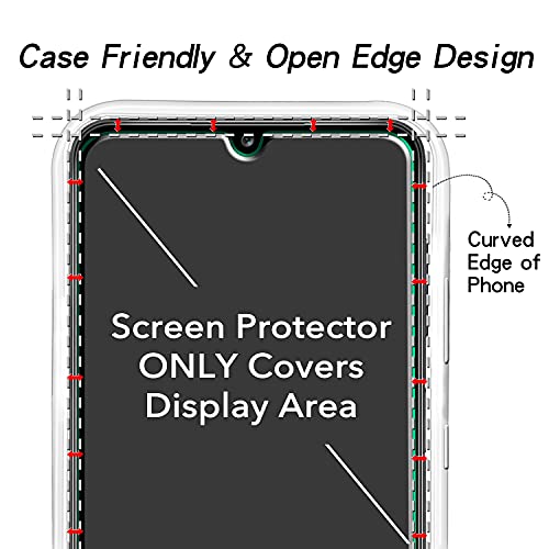 KATIN [2-Pack] Tempered Glass For Samsung Galaxy A12 Screen Protector Anti Scratch, Bubble Free, 9H Hardness, Easy to Install, Case Friendly