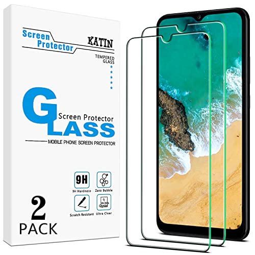 KATIN [2-Pack] For Samsung Galaxy A02S / Galaxy A02 Tempered Glass Screen Protector Anti Scratch, Bubble Free, Touch Sensitive, Easy to Install, Case Friendly