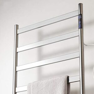 Towel Warmer 6 Bar Freestanding & Wall Mounted Heated Drying Rack Aluminum Frame Home Bathroom Space Saving Stainless Steel Heating Drying Rack (Color : Gold)