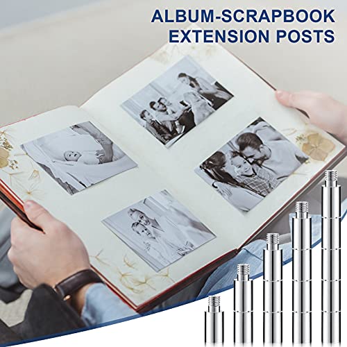 40 Pieces Album-Scrapbook Extension Posts 12 x 5 mm Extension Screws Album Extension Post Replacements Compatible with Pioneer Photo Albums, Post-Bound Refillable Photo Album