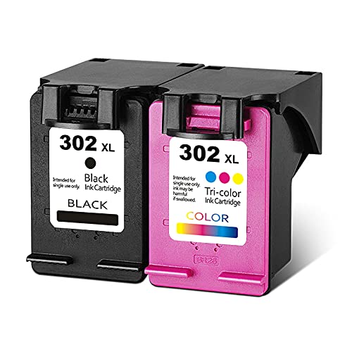 Remanufactured Ink Cartridges 302XL Replacement for HP 302 302 XL Ink Cartridges for HP Deskjet 1110 1111 1112 Envy 4510 4511 4512 Officejet 3830 3831 3832 4650 4652 4654