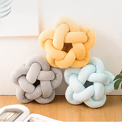 ZANYB Star Shaped Knotted Pillow Soft Plush Throw Pillow Nordic Style Knot Room Decor Home Office Sofa Couch Bed Pillow (White 12.59 in)