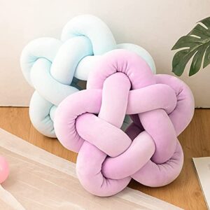 ZANYB Star Shaped Knotted Pillow Soft Plush Throw Pillow Nordic Style Knot Room Decor Home Office Sofa Couch Bed Pillow (White 12.59 in)