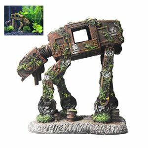 fazhongfa aquarium ornament robot dog cool walking land fish tank decorations for betta toys small and medium fish accessories decor