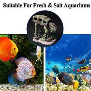 fazhongfa Aquarium Ornament Robot Dog Cool Walking Land Fish Tank Decorations for Betta Toys Small and Medium Fish Accessories Decor