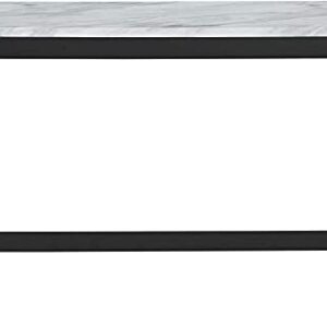 New Classic Furniture Celeste Faux Marble Theater Bar Table with 3 Bar Stool Set, Black Velvet with Black Base