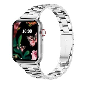 fitlink slim stainless steel metal band for apple watch 38/40/41/42/44/45/49mm, apple watch band for apple watch series ultra apple watch series 8 7 6 5 4 3 se