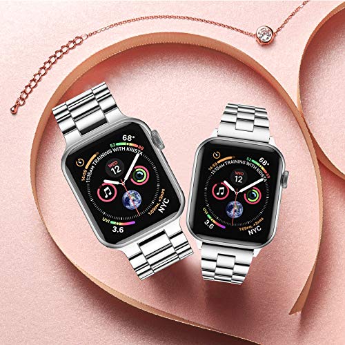 Fitlink Slim Stainless Steel Metal Band for Apple Watch 38/40/41/42/44/45/49mm, Apple Watch Band for Apple Watch Series Ultra Apple Watch Series 8 7 6 5 4 3 SE