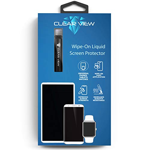 ClearView Liquid Glass Screen Protector | Covers up to 4 Devices | for All Smartphones Tablets and Watches Wipe On Nano Protection - Bottle