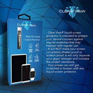 ClearView Liquid Glass Screen Protector | Covers up to 4 Devices | for All Smartphones Tablets and Watches Wipe On Nano Protection - Bottle