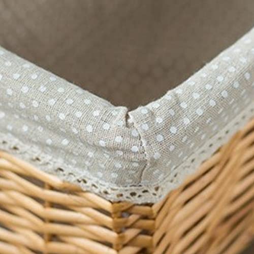 UXZDX Rattan Clothes Woven Storage Basket Cosmetic Storage Box, Storage Box Household Basket with Lid