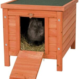 Seny Outdoor Cat House, Rabbit Hutch Small Animal Home, Shelter Weatherproof for Guinea Pigs Chinchilla (Brown)