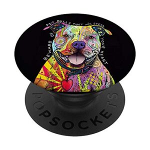 pitbull art funny dog cute sweet birthday gift pitbull popsockets swappable popgrip