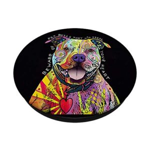 Pitbull Art Funny Dog Cute Sweet Birthday Gift Pitbull PopSockets Swappable PopGrip