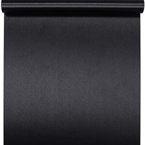 GLOW4U 24"X117" Peel and Stick Vinyl Black Stainless Steel Wallpaper Brushed Black Metallic Stainless Steel Contact Paper for Fridge Refrigerator Dishwasher Stove Appliances Liner Sticker