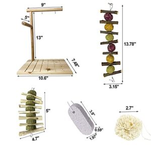 kathson Bunny Chew Toys for Teeth Grinding, Rabbit Wooden Scratch Board Feet Pad Platform Small Animals Play Toy for Guinea Pigs Chinchilla Hamsters Other Rodent Pets