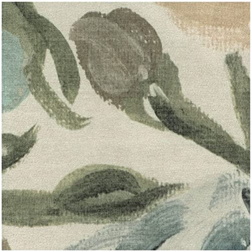 RUGGABLE Camellia Washable Rug - Perfect Floral Area Rug for Living Room Bedroom Kitchen - Pet & Child Friendly - Stain & Water Resistant - Jade 3'x5' (Standard Pad)