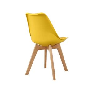 NOBPEINT Mid Century Modern Kitchen and Dining Room Chair, Set of 2 (Vitality Yellow)