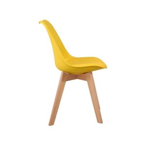 NOBPEINT Mid Century Modern Kitchen and Dining Room Chair, Set of 2 (Vitality Yellow)