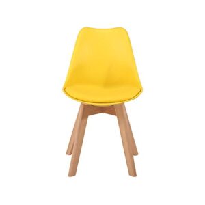 NOBPEINT Mid Century Modern Kitchen and Dining Room Chair, Set of 2 (Vitality Yellow)