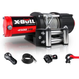 x-bull 4500lbs steel wire electric winch