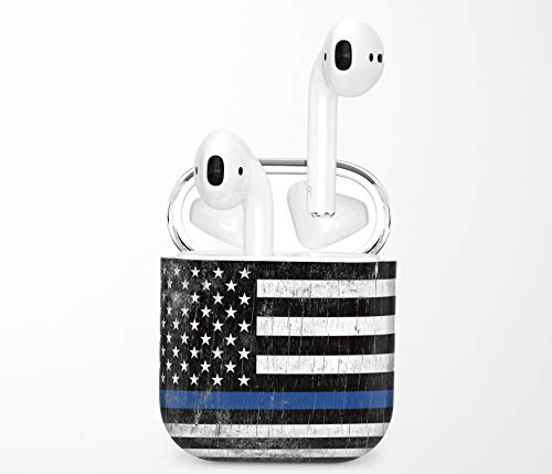 GIUMOWL American Flag Airpods Case Compatiable with Airpods 1 & 2 - Airpods Cover with Key Chain, Full Protective Durable Shockproof Personalize Wireless Headphone Case