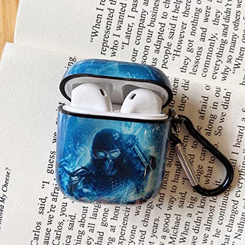 wanghai The AirPod case Cover for Aripod’s Personalized Mortal Kombat,Compatible with Apple AirPods 1st2nd, Fully Protected,Durable, Shockproof,Drop-Proof and Compatible with Keychains (Zero Degree)