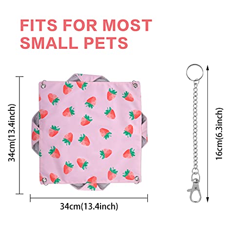 Skyeasure Small Animal Hammock, Pet Hanging Hammock, Pet Guinea Pig Rat Cage Hammock Soft Bunkbed Hanging Bed Napping Bed Sleep Nap Sack ​for Ferret Hamster Chinchilla Squirrel