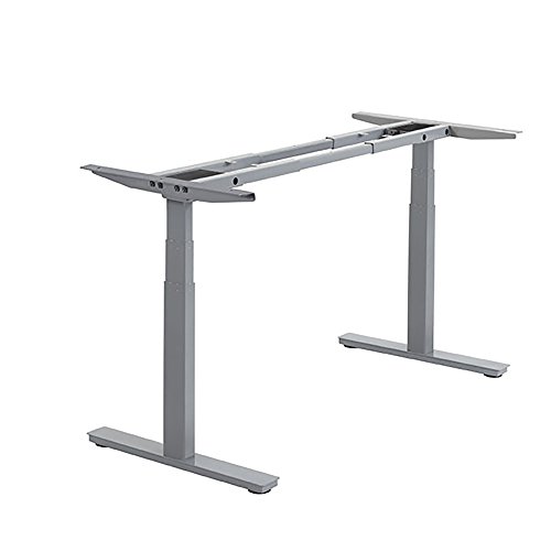 Autonomous A3-2021 Premium DIY Dual Motor Electric Standing Desk Frame, 25"-51" Height, 40"-73" Length Range, 300 lbs Lifting Capacity (No Table Top), High, Grey