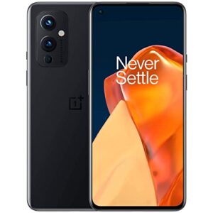 oneplus 9 astral black, 5g unlocked android smartphone u.s version, 8gb ram+128gb storage,120hz fluid display (renewed)