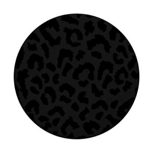 Black Leopard Skin Print For Women - Black Cheetah Pattern PopSockets PopGrip: Swappable Grip for Phones & Tablets